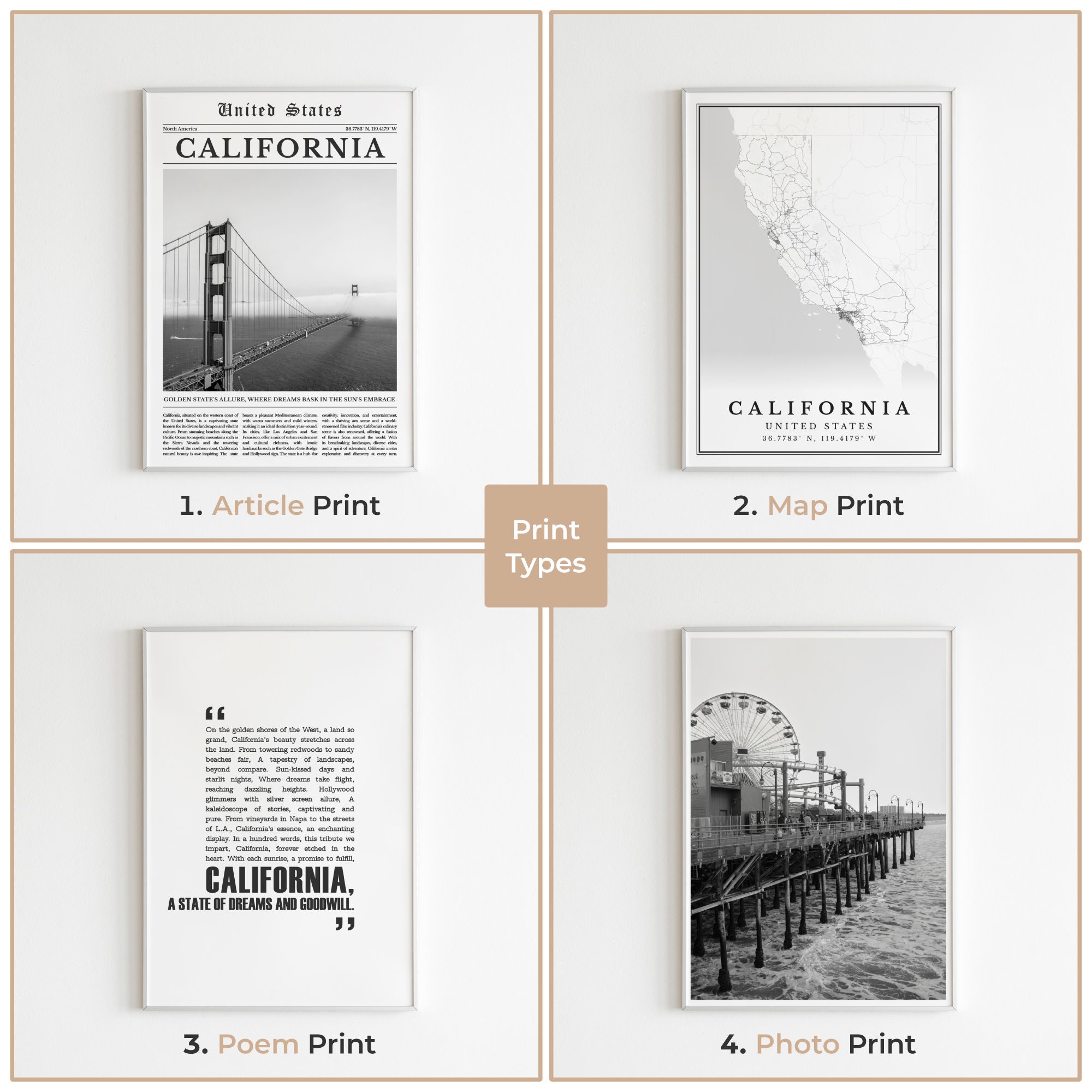 Pick Any 1 Digital Print Wall Art, City Prints Wall Art, Custom City ...