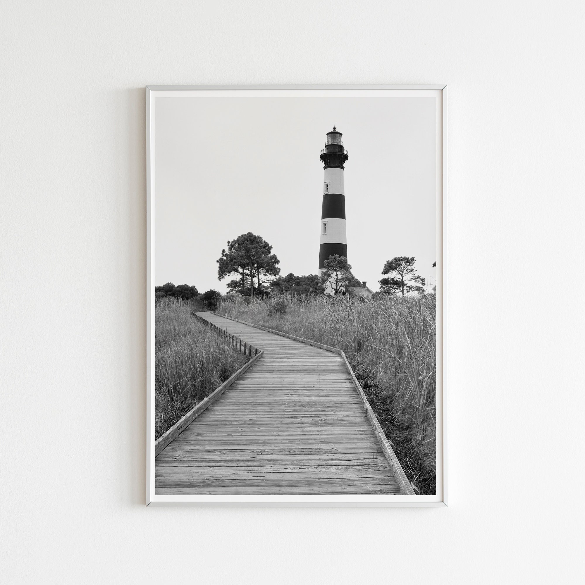 Digital North Carolina State Print Set of 6, Black and White North ...