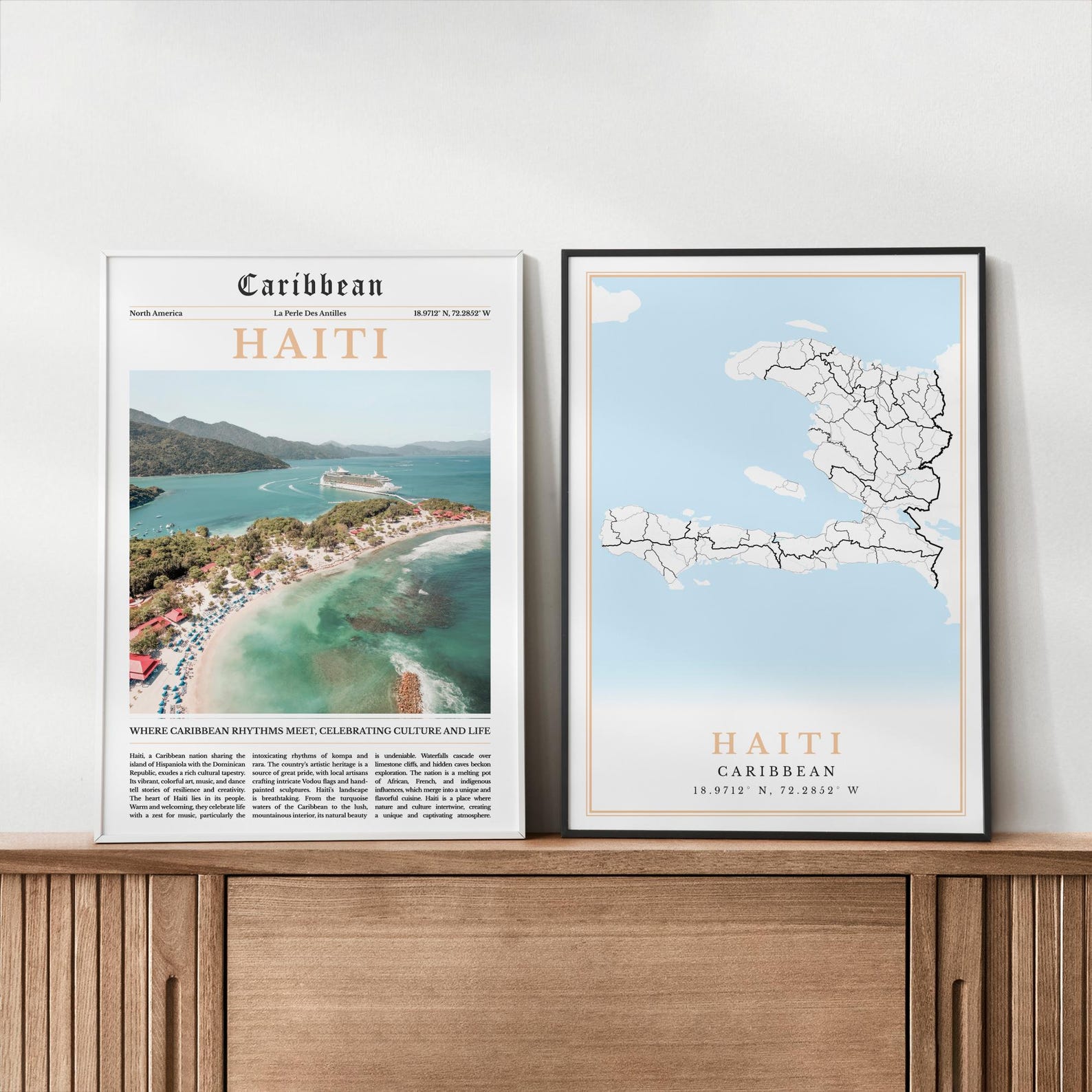 Haiti Print Set of 6, Haiti Map Decor, Haiti Wall Art Photos, Caribbean ...