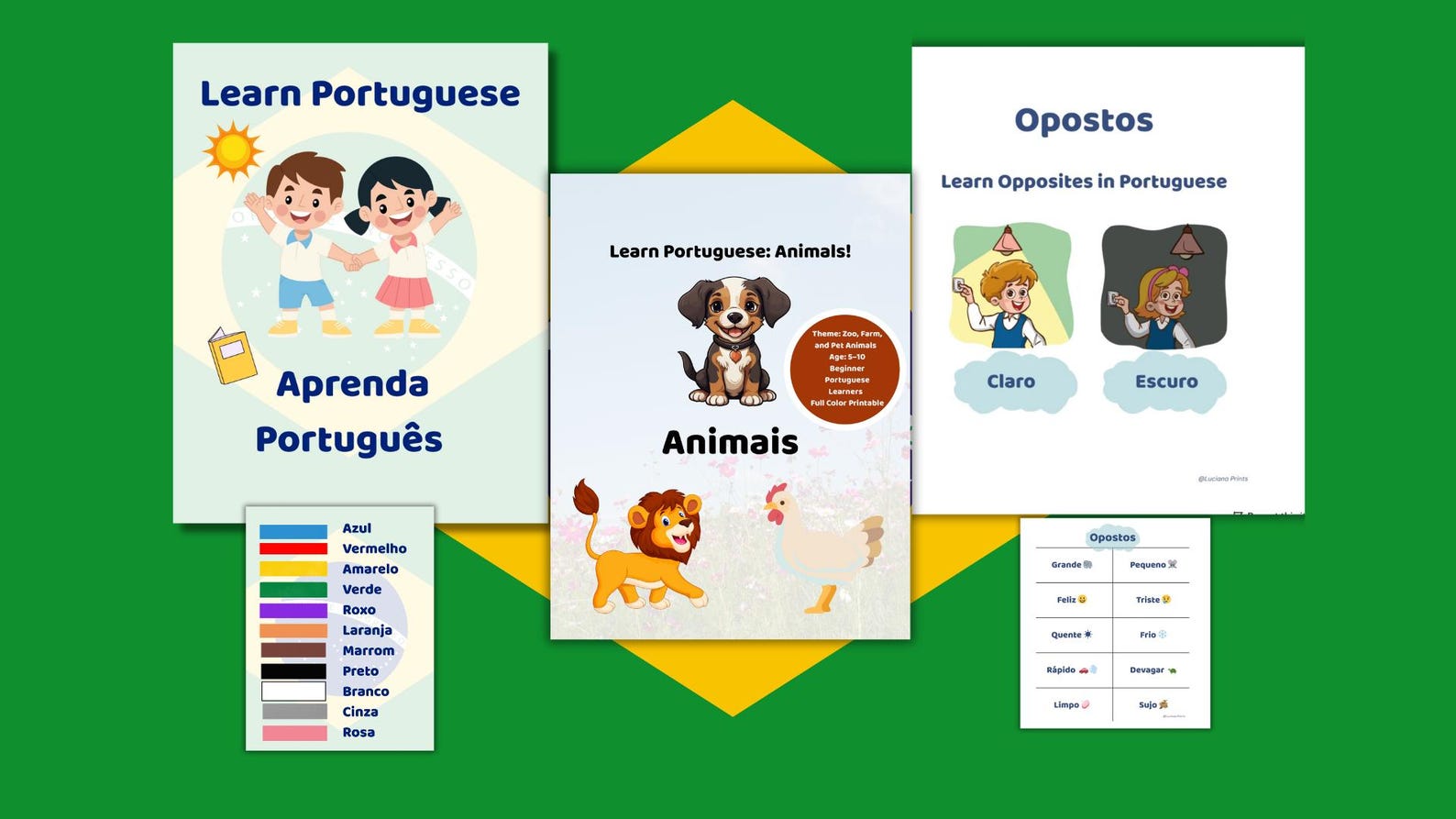 Learn Portuguese for Kids – Printable Bundle | 3 Fun Language ...