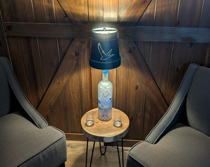 Grey Goose; Lighted Bottle, Bar Decoration; Recycled Bottle; Vodka ...