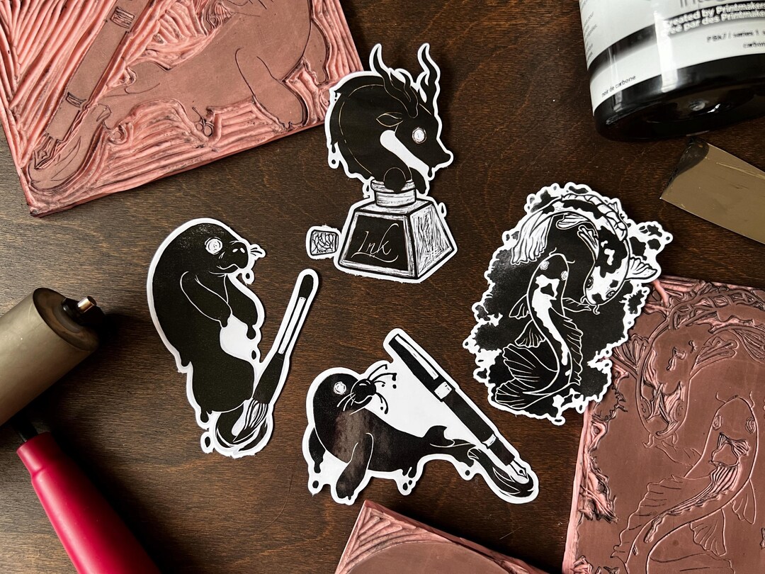 Inky Void Animals [series 1] | Weatherproof Sticker Set - Etsy