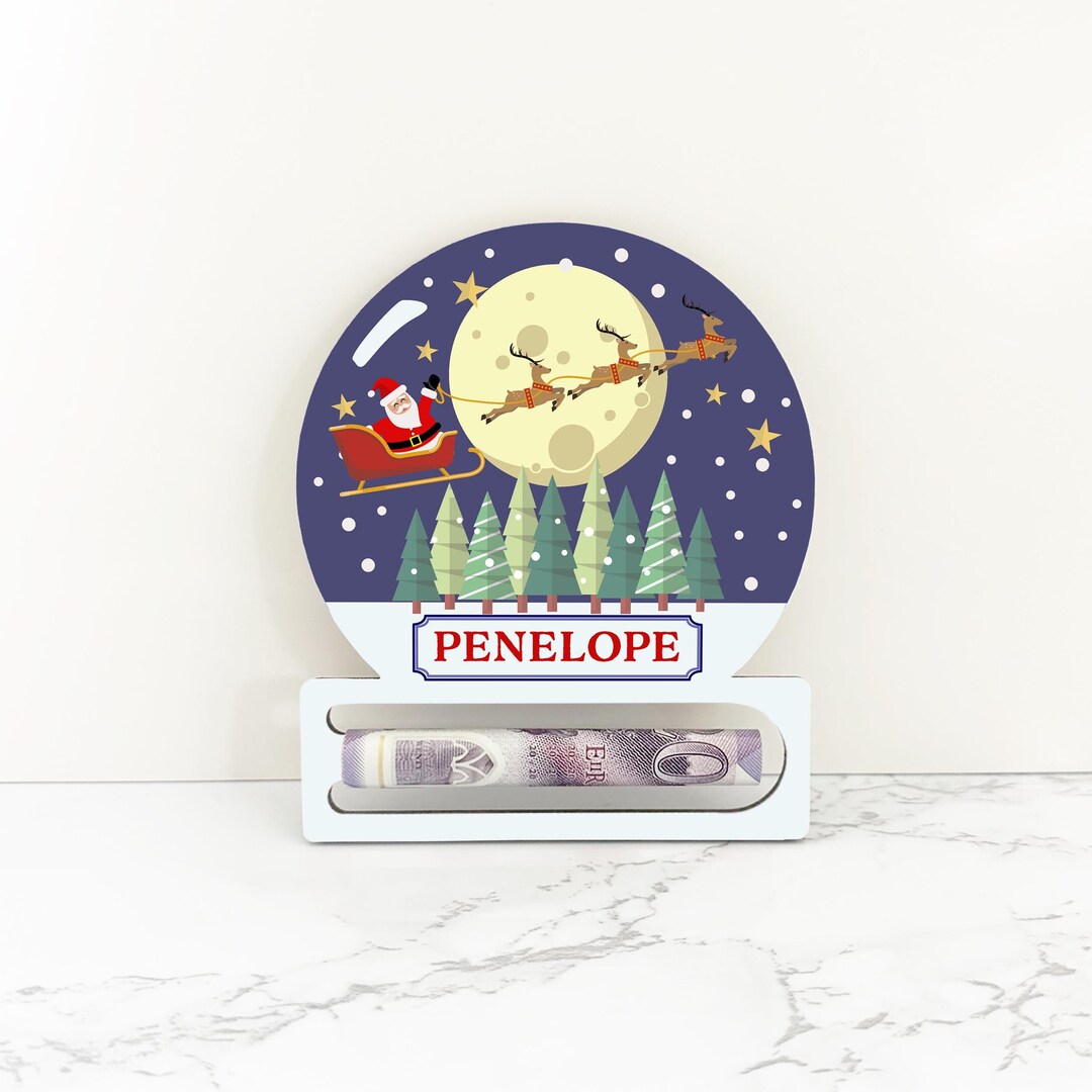 Kids Christmas Money Gift Children's Snow Gobe Money Holder ...