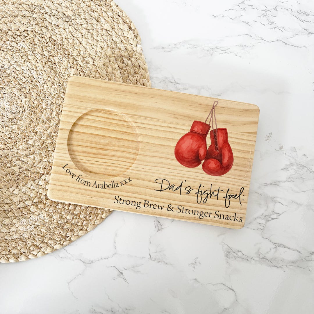 Personalised Snack Board for Boxing Fan Dad From Son, Daughter, Kids ...