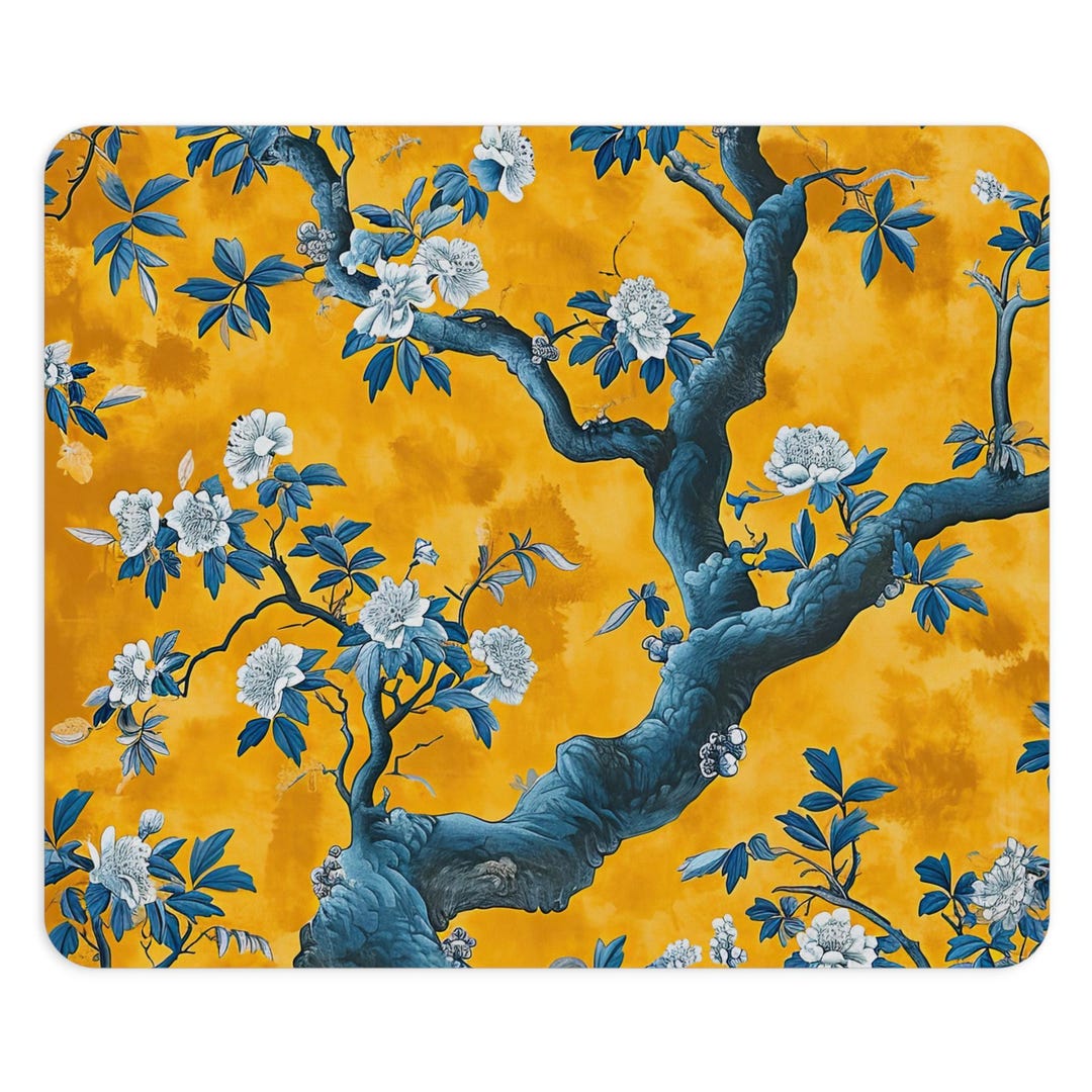 Oak Trees Mouse Pad, Chinoiserie Style Mouse Pad - Etsy