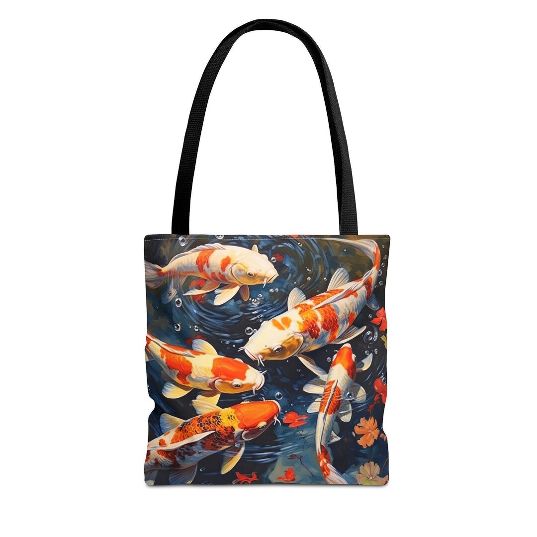 Koi Tote, Fish Tote, Oil Painting Style Tote - Etsy