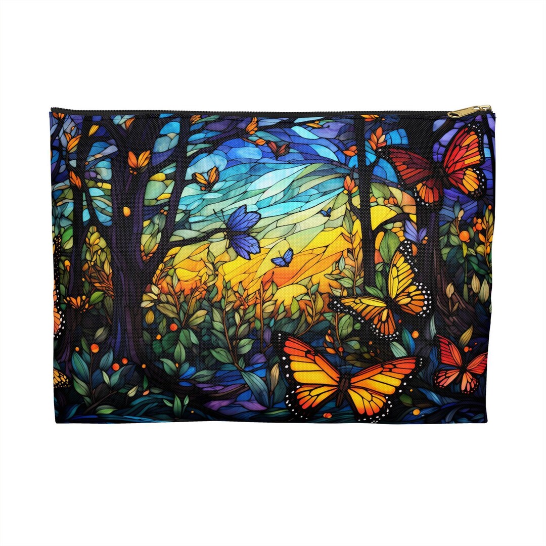 Fireflies Pouch, Stained Glass Window Style Pouch - Etsy