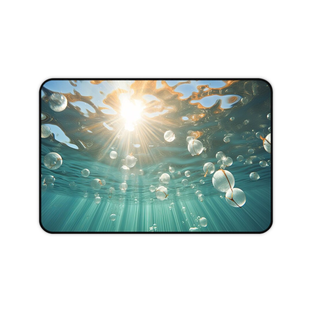 Bubbles Desk Mat, Underwater Desk Mat, Photographic Style Desk Mat - Etsy