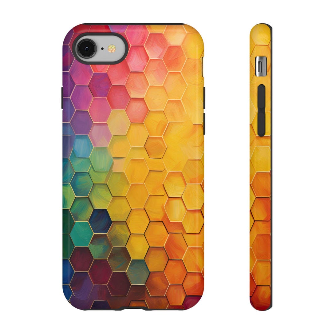 Colorful Phone Case, Honeycomb Phone Case, Tough Cases, Phone Case ...