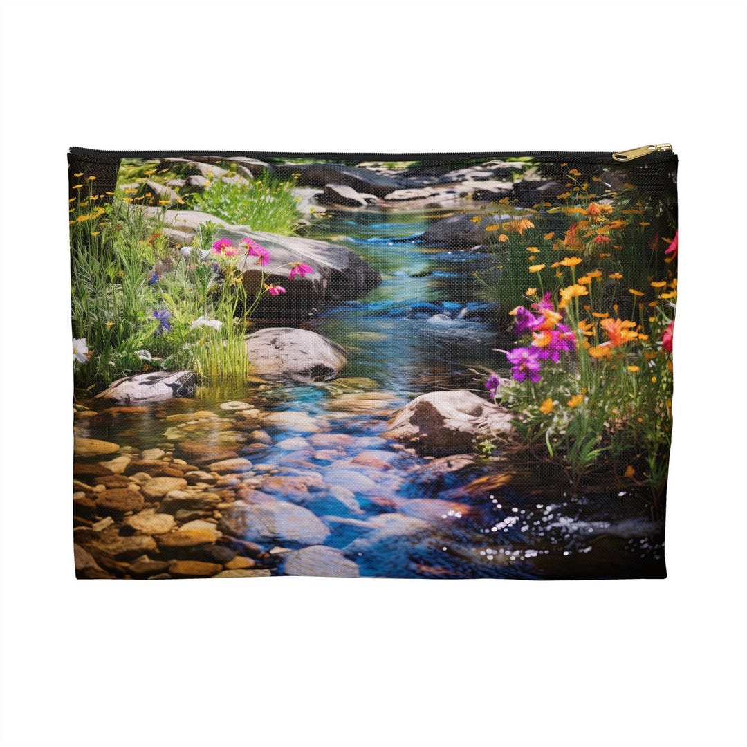 Colorful Pouch, an Pouch, Wildflower Pouch, Floral Pouch, Creek Pouch ...