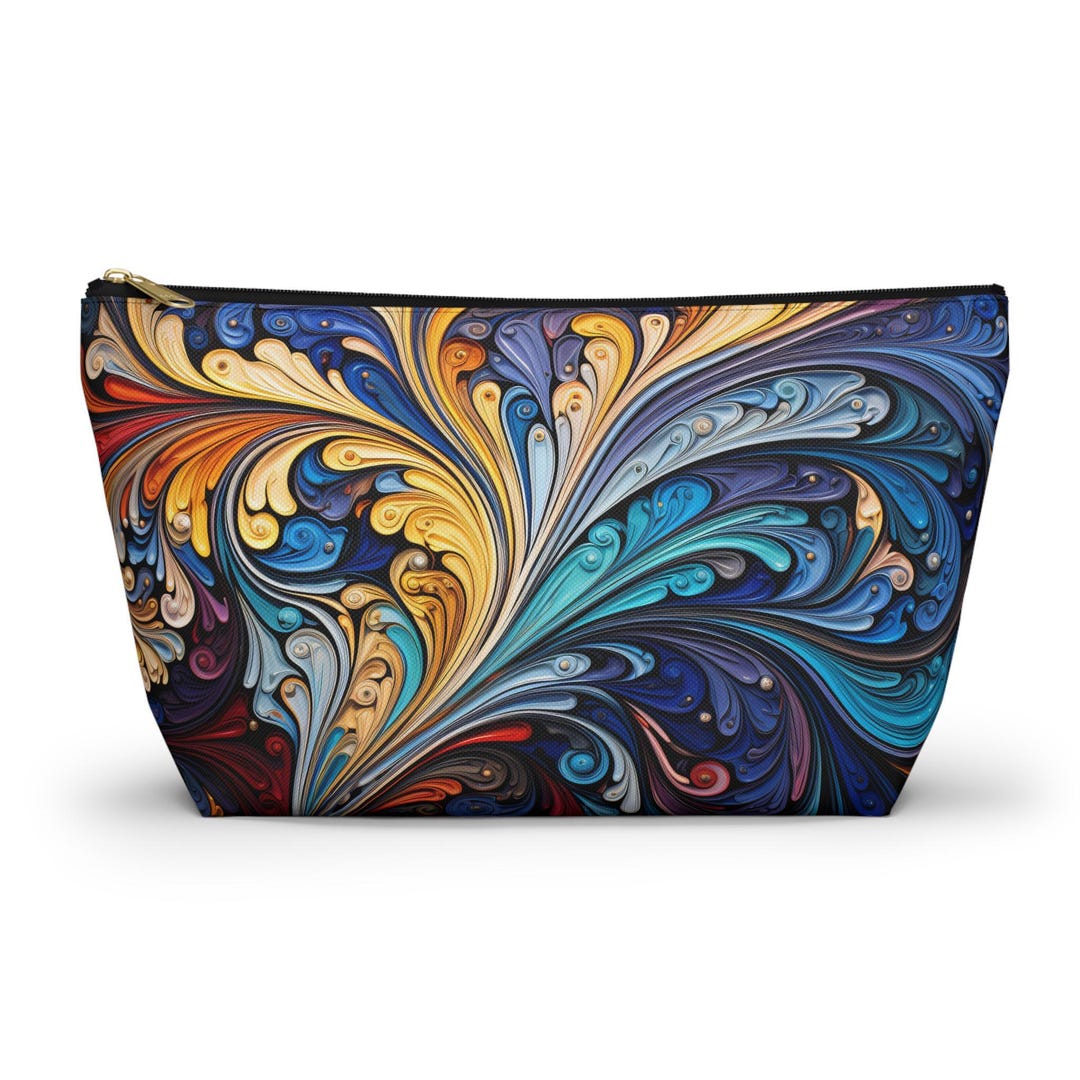 Marbled Paper Pouch, Stained Glass Window Style Pouch - Etsy