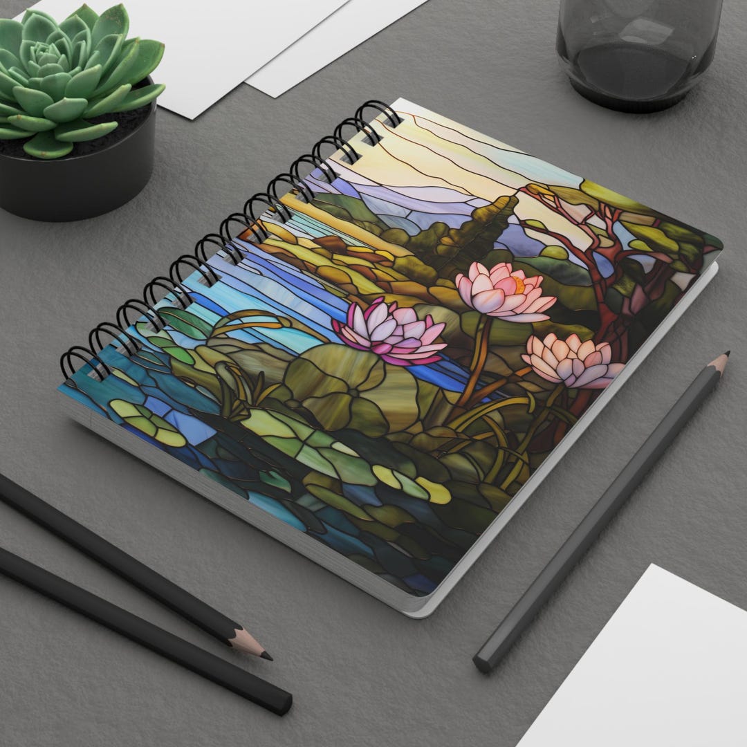 Lush Journal, Pond Journal, Water Journal, Lilies Journal, Stained ...