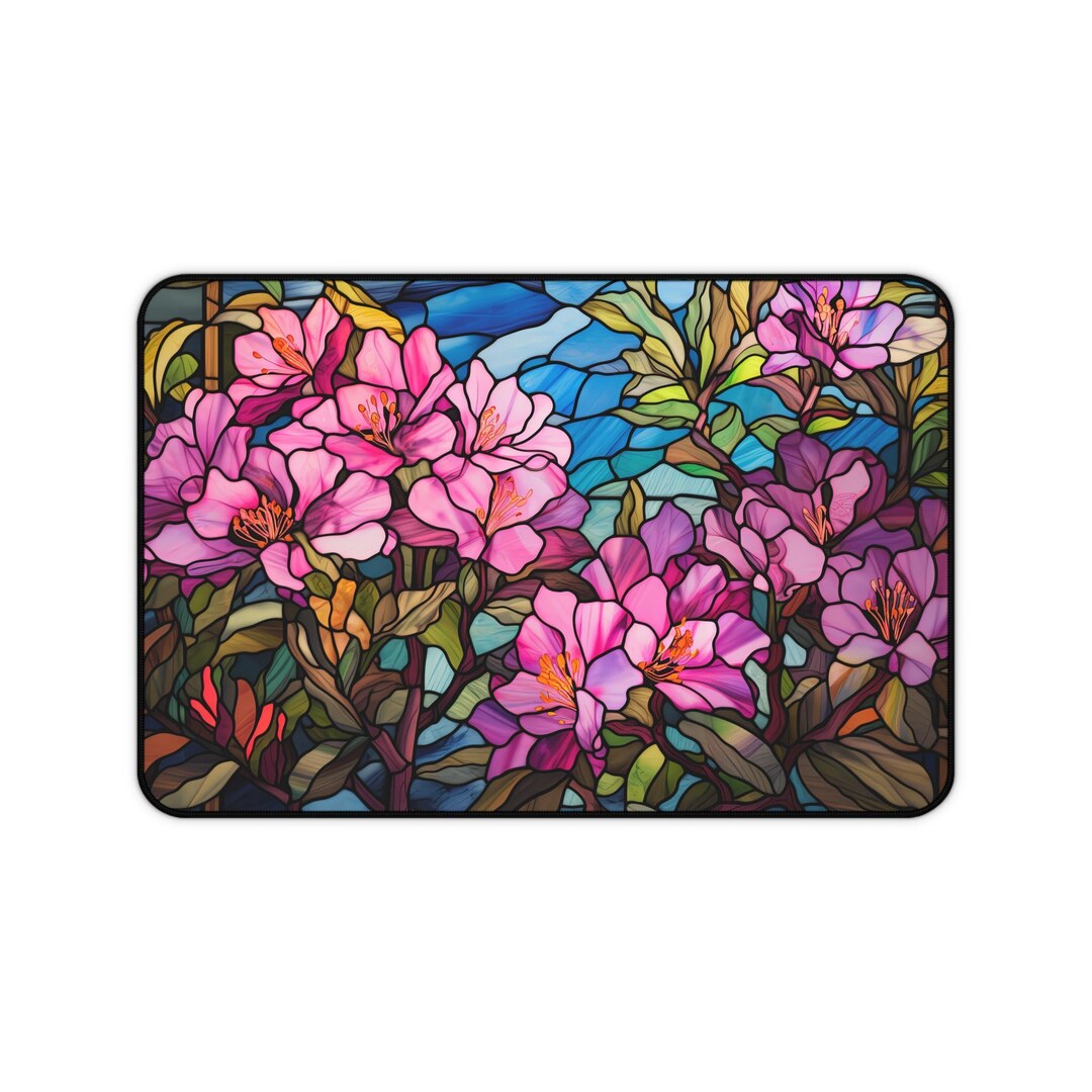 Azalea Desk Mat, Bushes Desk Mat, Backyard Desk Mat, Yard Desk Mat ...