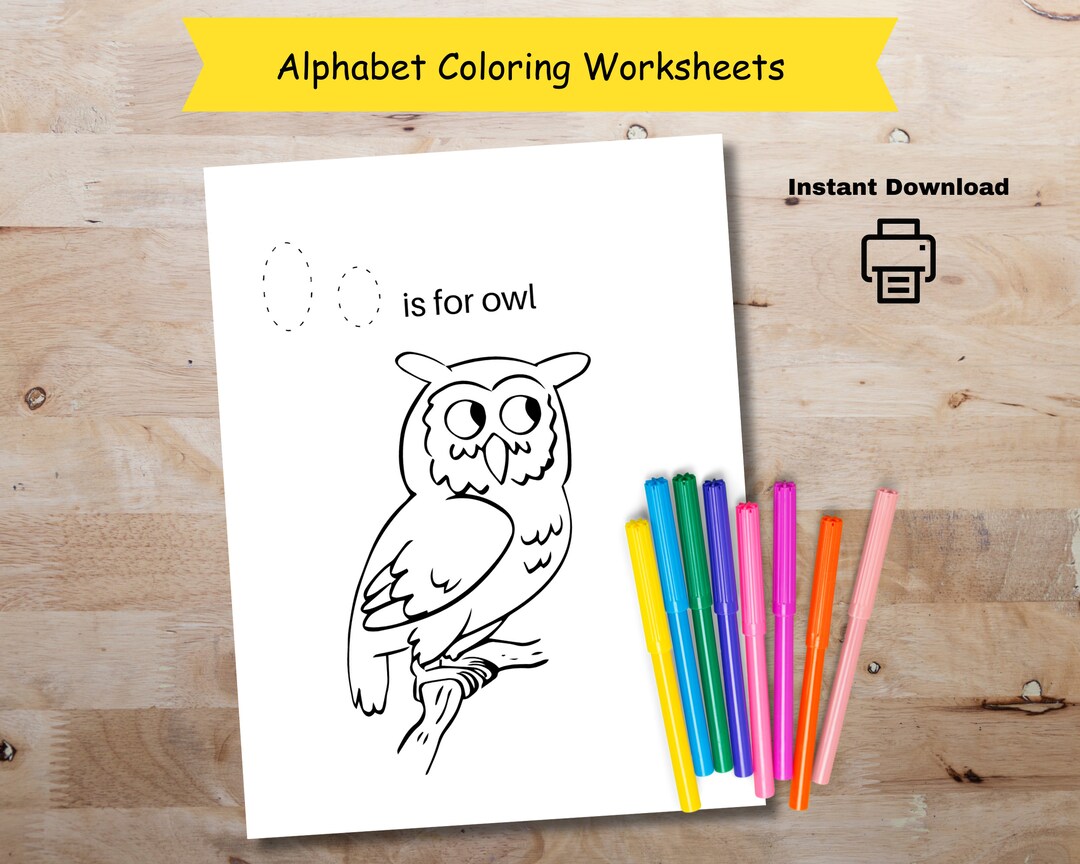 ABC Coloring Sheets Coloring Sheets Instant Download - Etsy