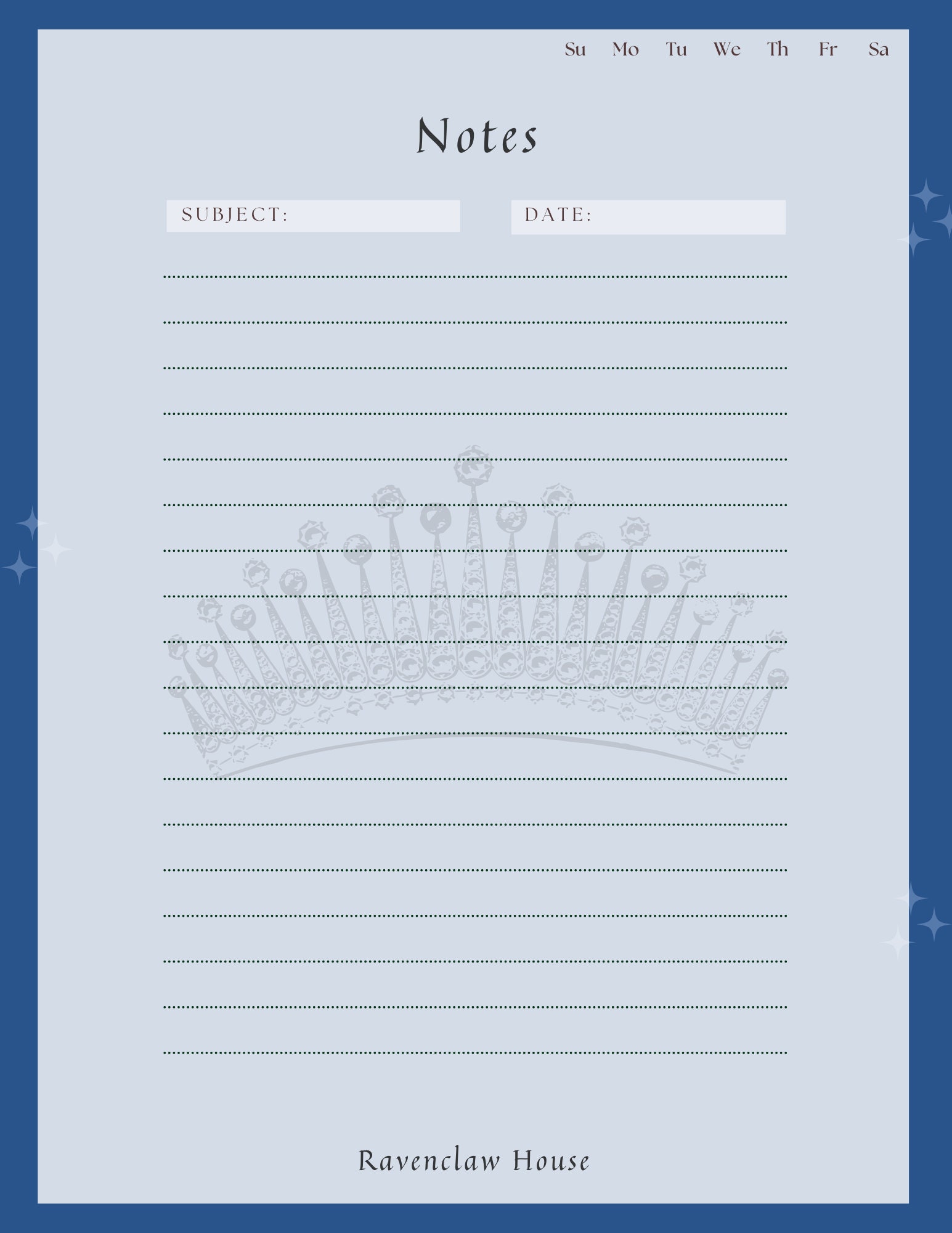 Ravenclaw Digital/printable Potter Planner 2023 2024, Magic Planner ...