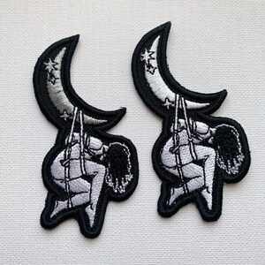 Shibari Moon Patch / Rope Bondage Kinky BDSM Celestial Witchy Erotic Art / Iron on Patch - Etsy