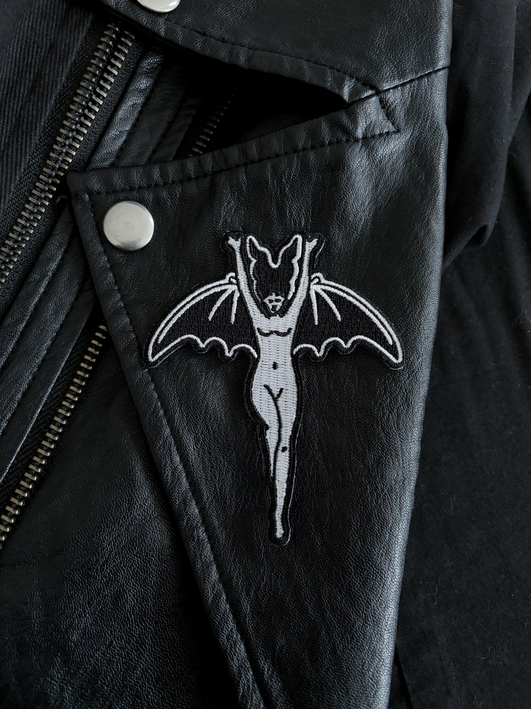 Vampire Bat Woman Witch Patch / Devil Gothic Girl Satanic Feminist ...