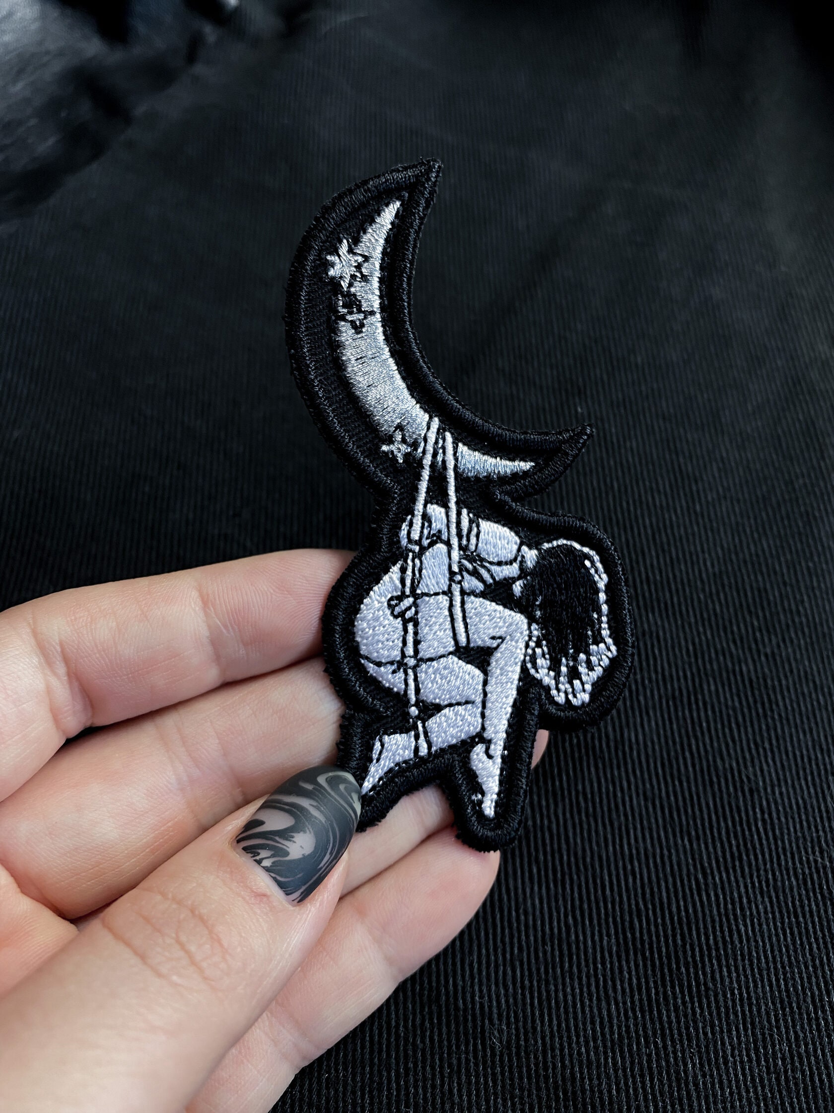 Shibari Moon Patch / Rope Bondage Kinky BDSM Celestial Witchy Erotic Art / Iron on Patch - Etsy