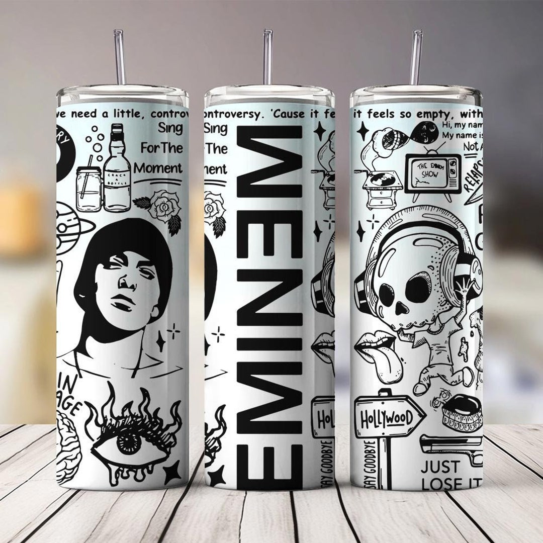 Eminem Doodle Art Tumbler Vintage Eminem Cup Tea Lyric Album - Etsy