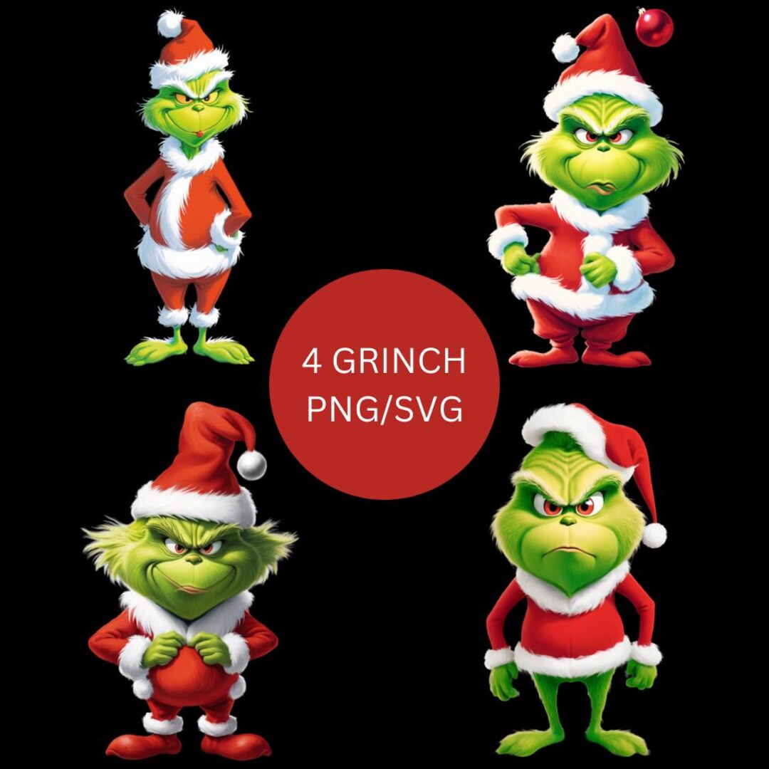 Mini Grinch SVG Bundle Grinch Christmas SVG Grinch Santa Suit Clipart ...