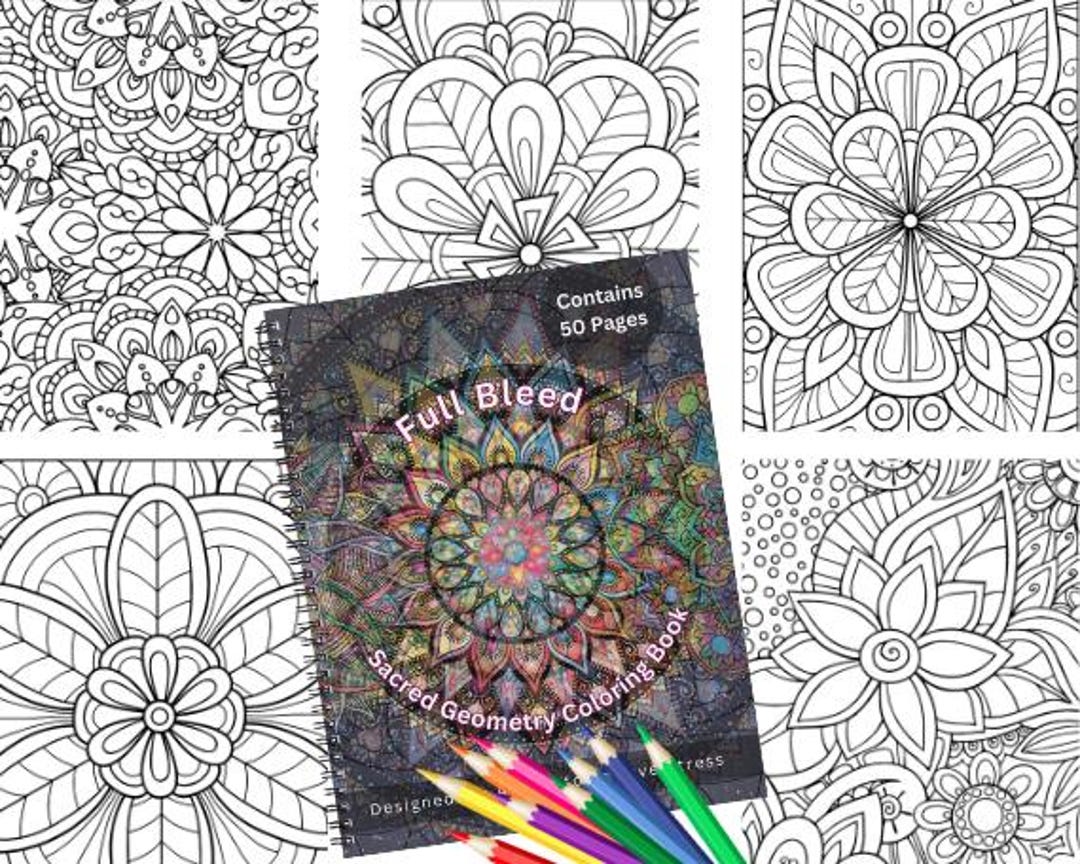 Sacred Geometry Coloring Book for Adults: Stress Relief and Inspiration ...