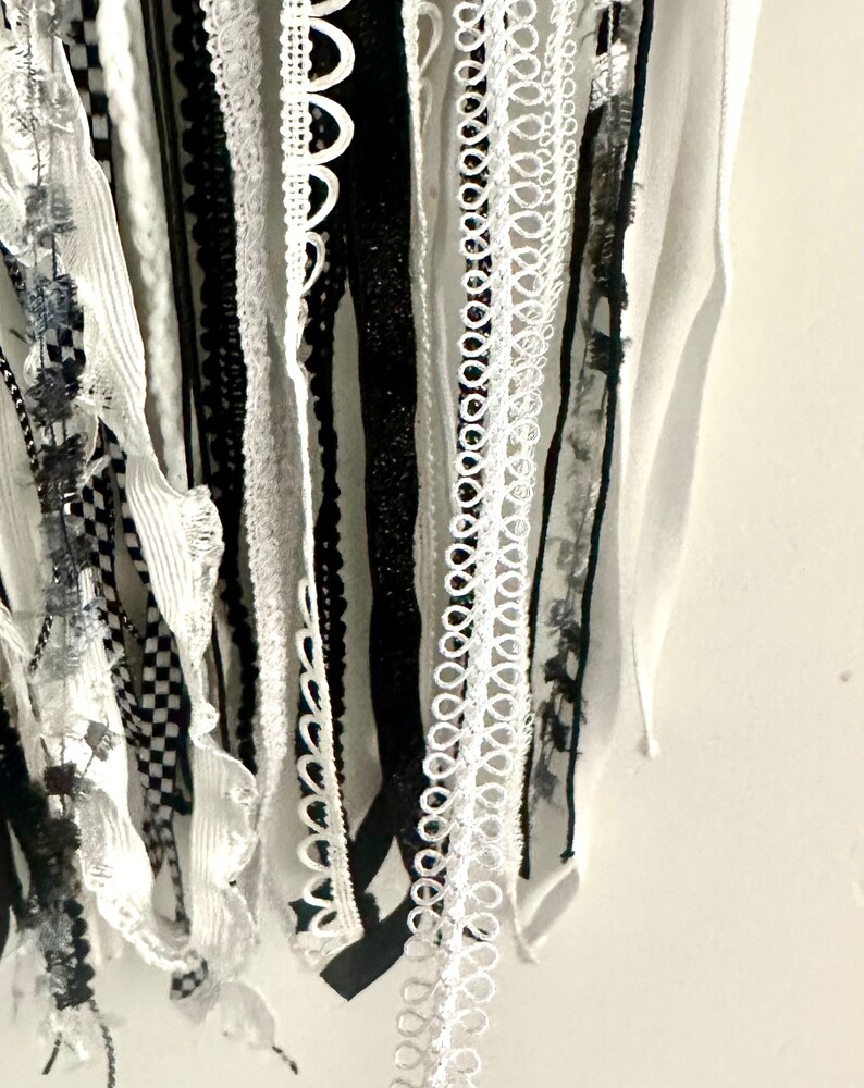 Black & White Ribbon Wall Decor - Etsy