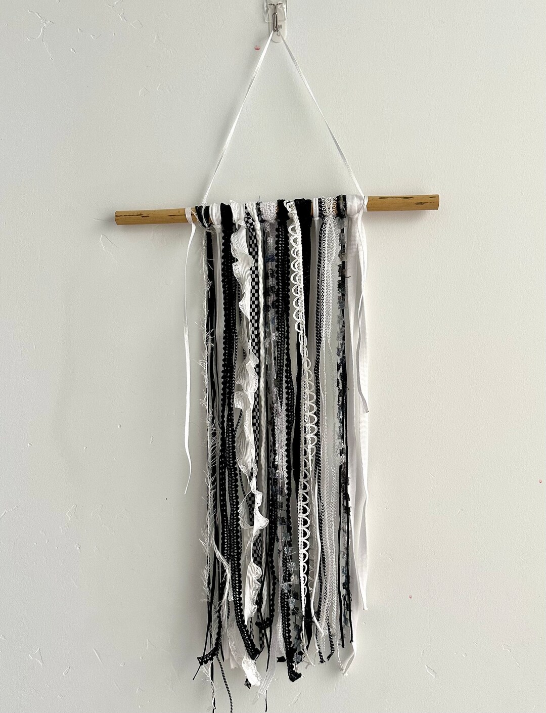 Black & White Ribbon Wall Decor - Etsy