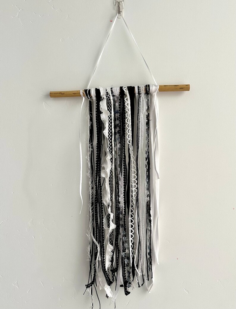 Black & White Ribbon Wall Decor - Etsy