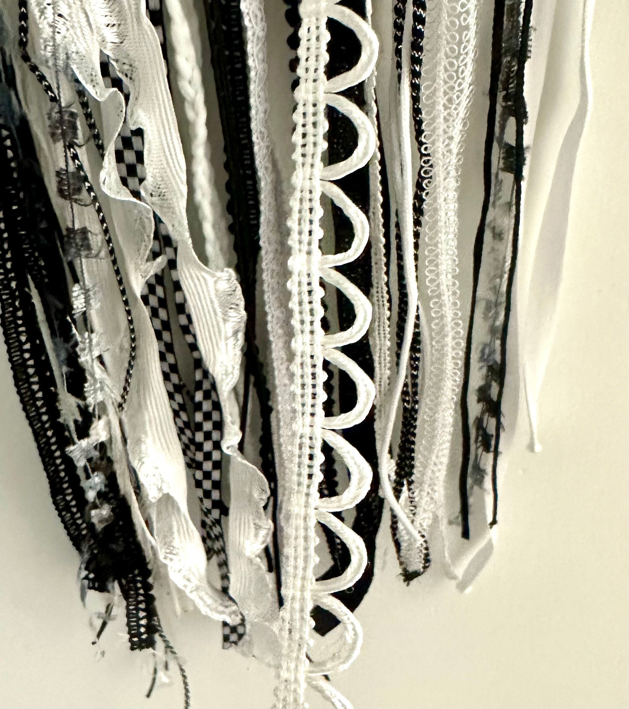 Black & White Ribbon Wall Decor - Etsy