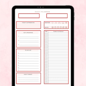 SIMPLE Daily Planner - Pink Aesthetic - Etsy