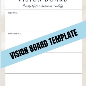 Vision Board Digital | Printable Template | Dream Manifestation | Goal ...