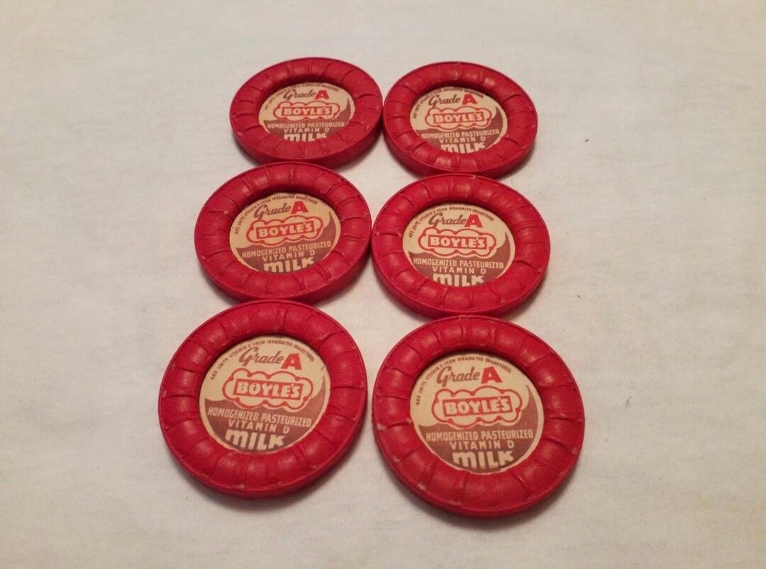 6 Ramsay‘s Dairy Wax Milk Caps - Wichita, Kansas, 1960s Unused Very ...