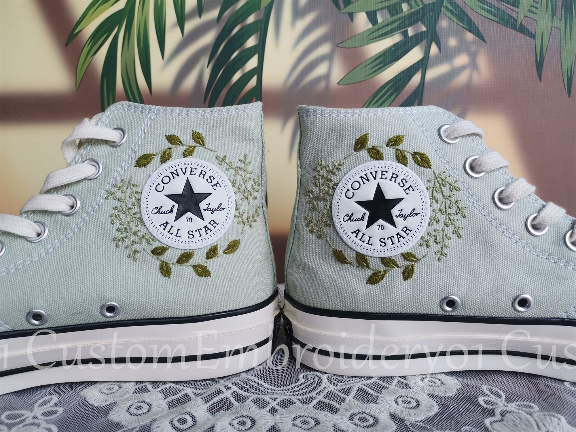 Customized Converse Embroidered Shoes Converse Chuck Taylor 1970s ...