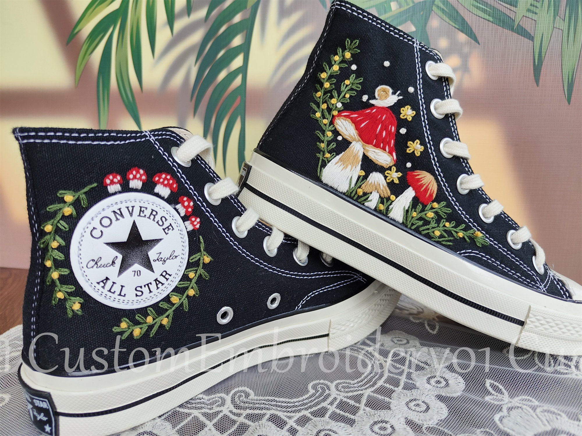 Customized Converse Embroidered Shoes Converse Chuck Taylor 1970s ...