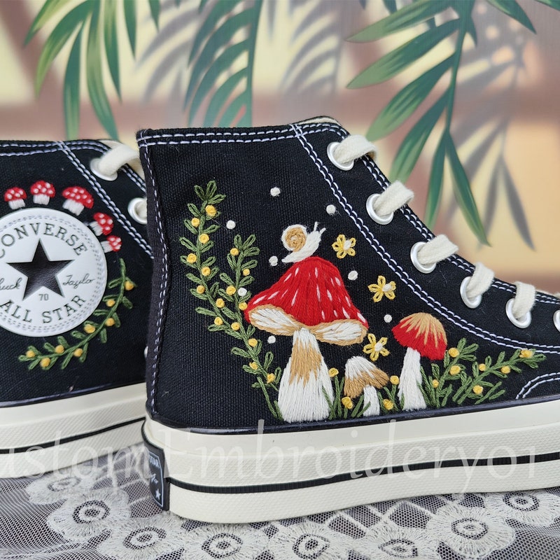 Mushroom Custom Converse - Etsy UK