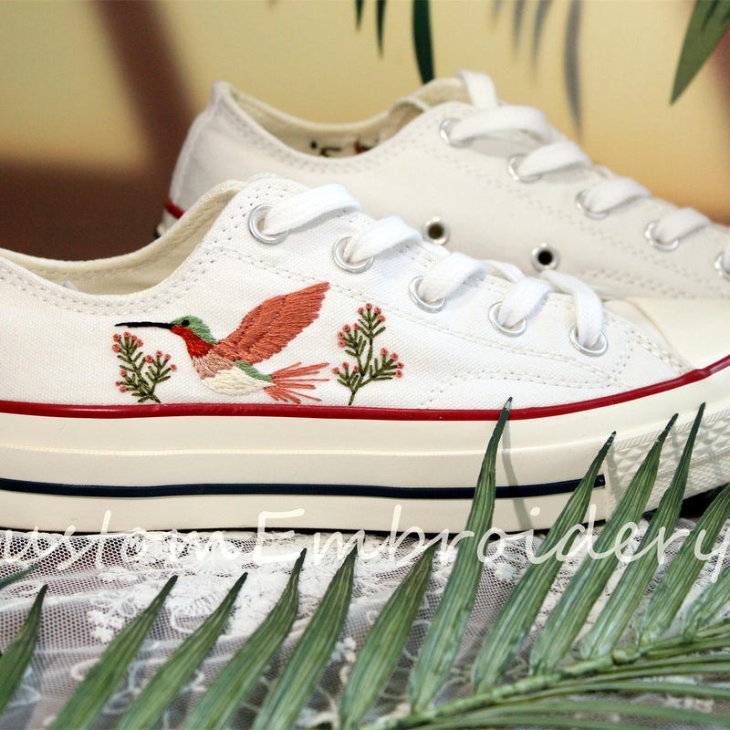 Embroidery Low Top Shoes - Etsy