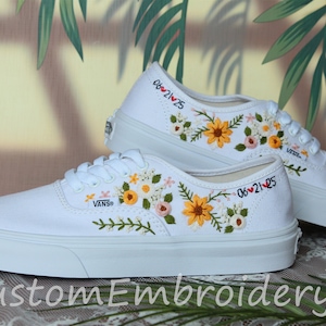 Embroidered Vans - Etsy