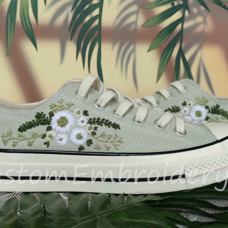 Embroidered Low Top Shoe - Etsy UK