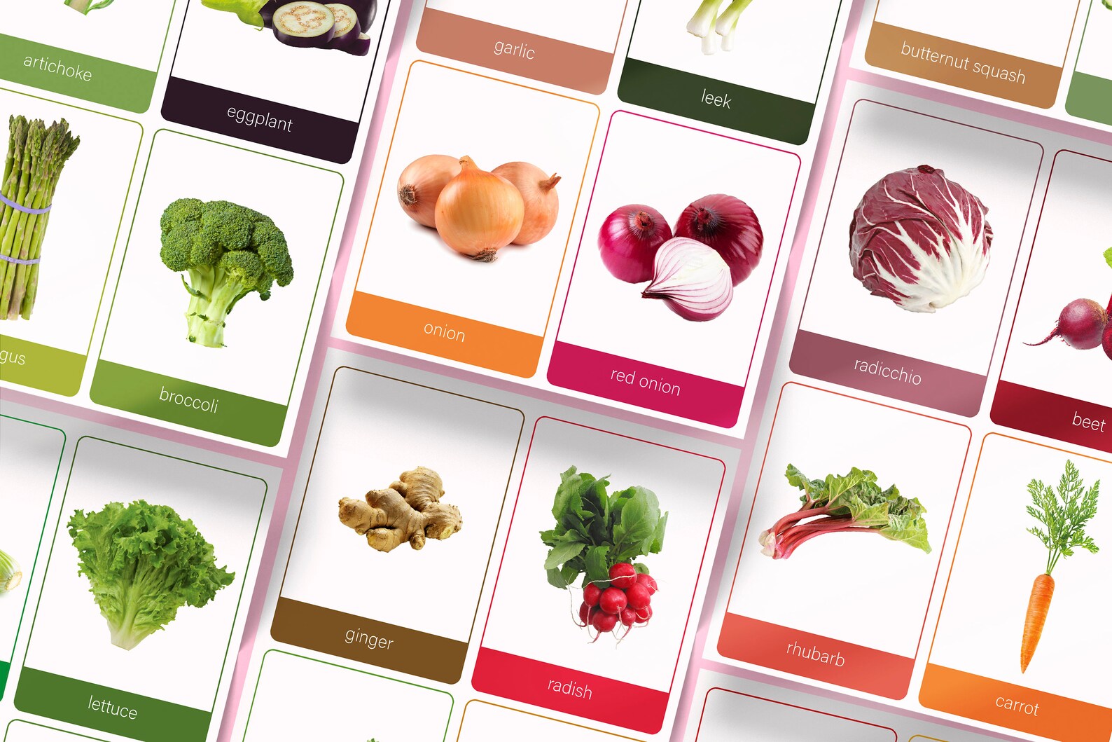 Vegetables Flash Cards • Real Photos • PDF Printable • for Preschoolers ...