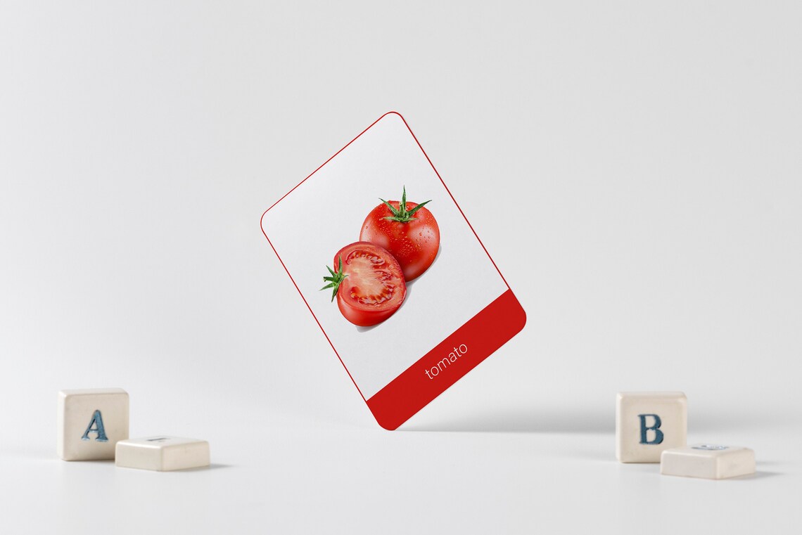 Vegetables Flash Cards • Real Photos • PDF Printable • for Preschoolers ...