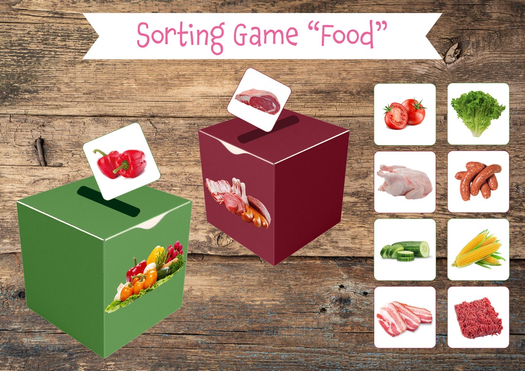 Sorting Game • Food • Real Photos • PDF Printable • for Preschoolers ...