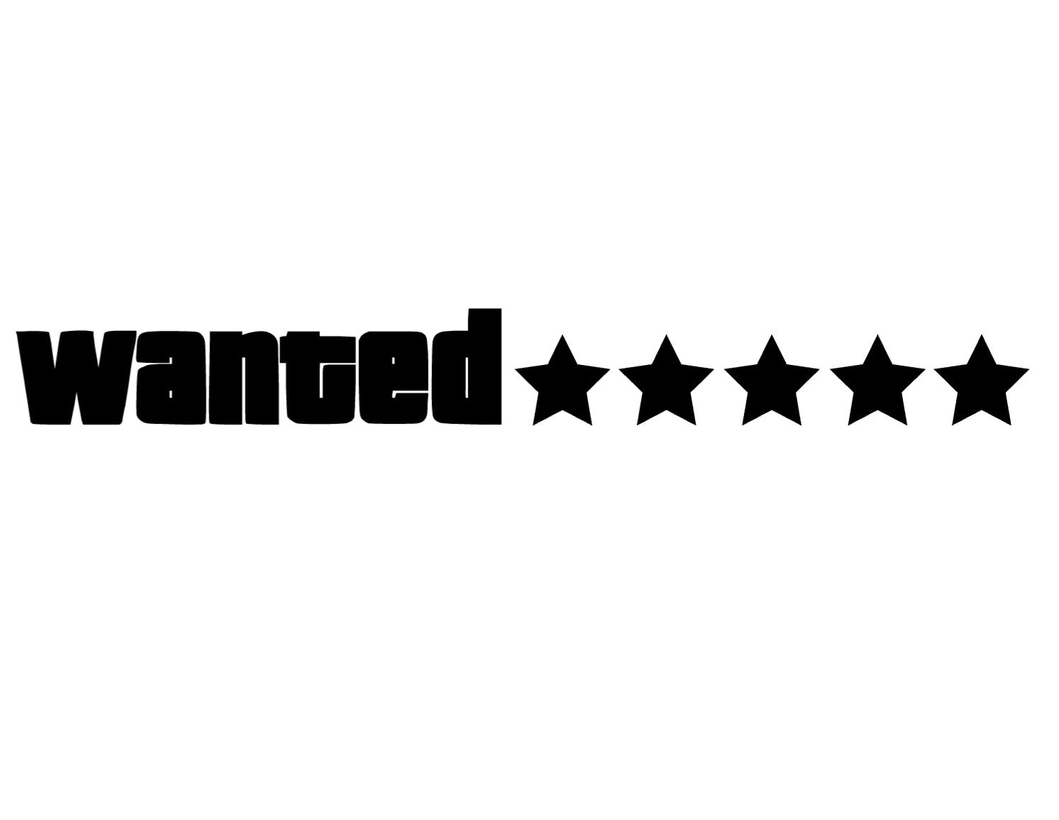 GTA Wanted 5-stars Sticker - Etsy