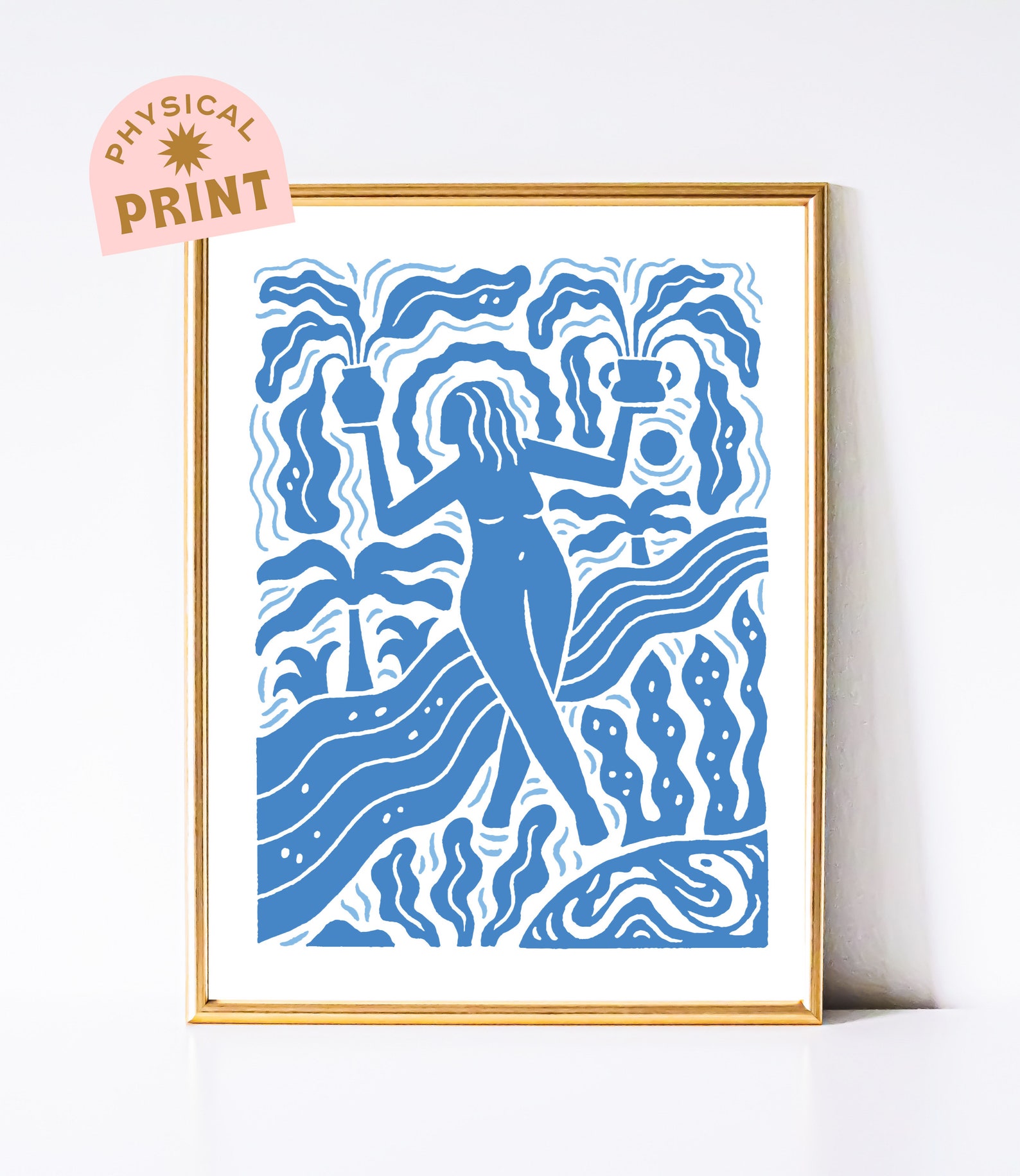 Woman of the Sea | Female Figure Drawing | Original Art Print - Etsy