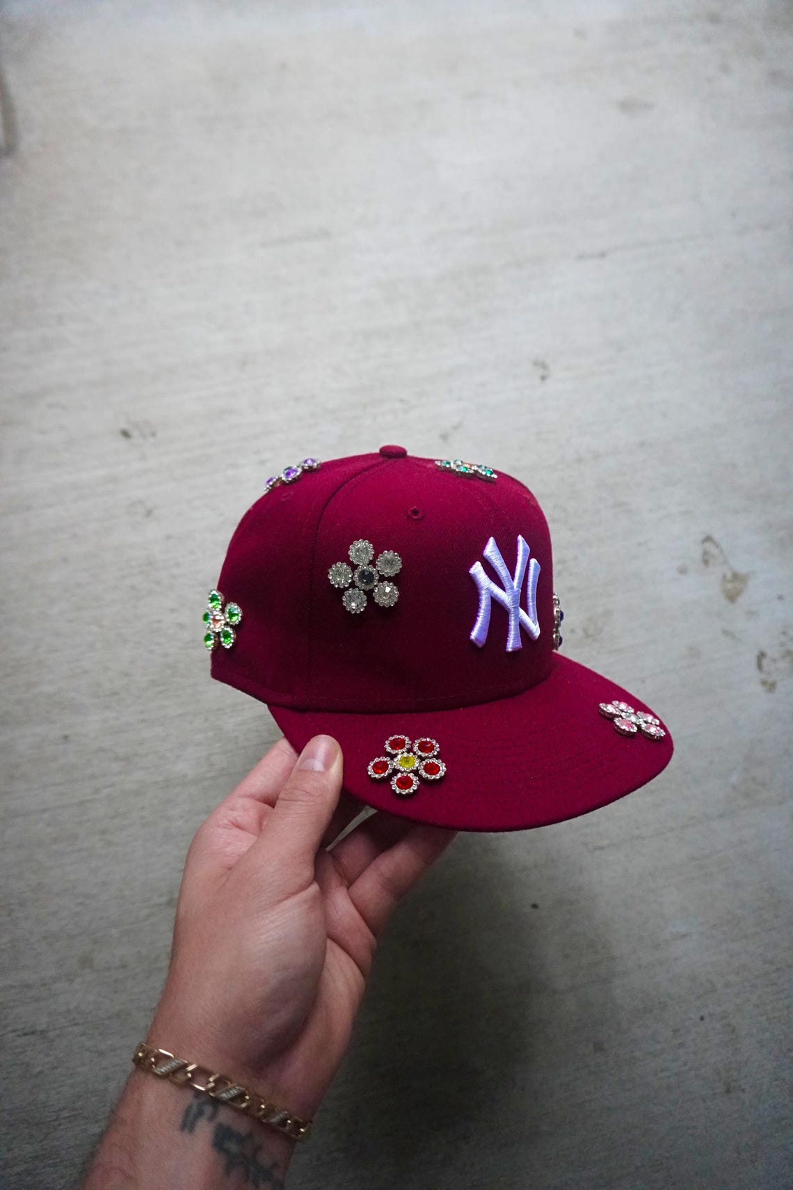 Ny Rhinestone Adjustable Snapback - Etsy