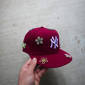 Ny Rhinestone Adjustable Snapback - Etsy