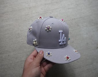 Rhinestone Embellished New Era Fitted Caps, Custom Blinged Out Hat ...