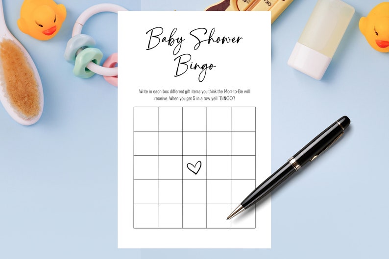 Baby Shower Bingo Game Cards Baby Shower Games Couples Baby - Etsy