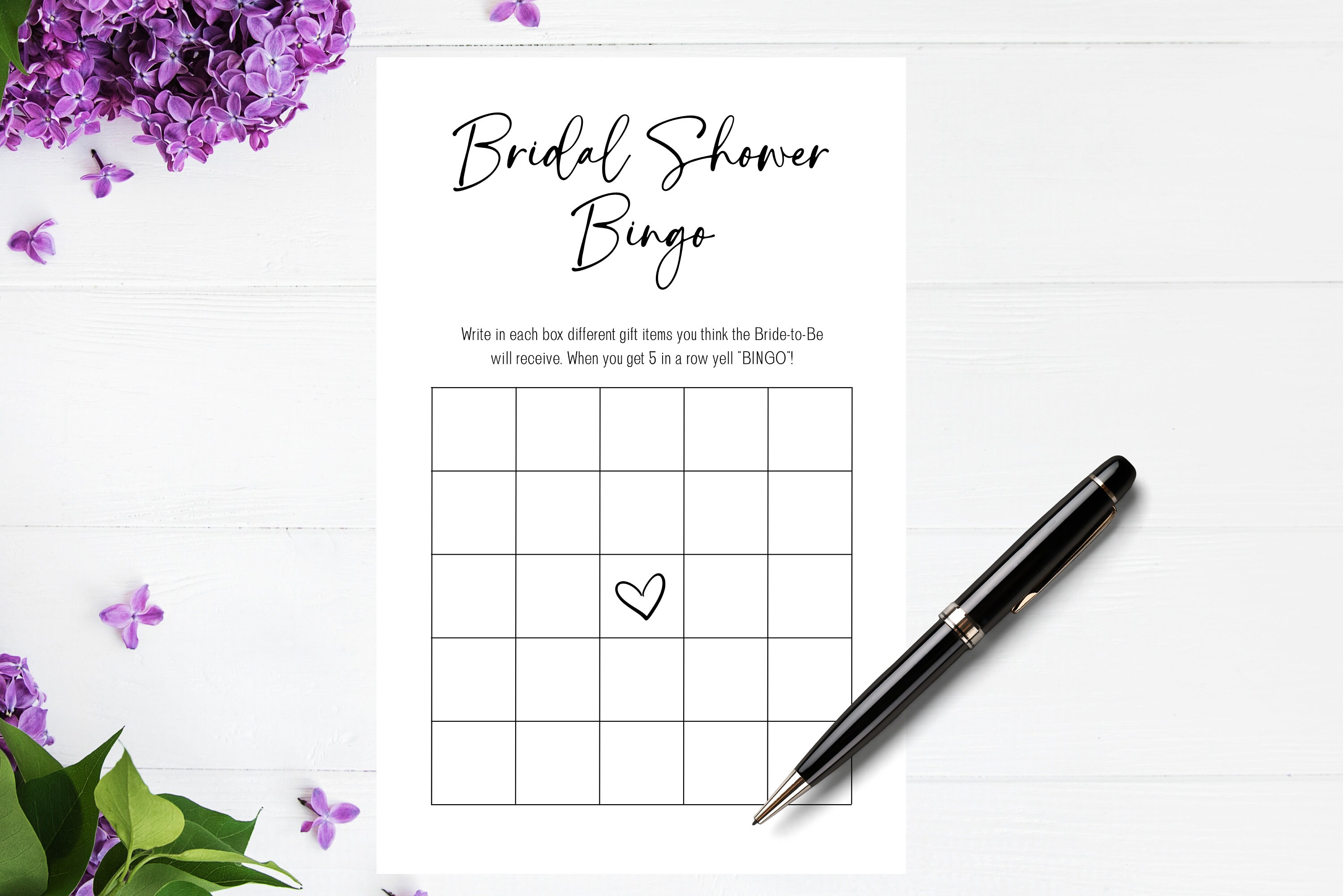 Bridal Shower Bingo Game Cards, Bridal Shower Games, Wedding Shower ...