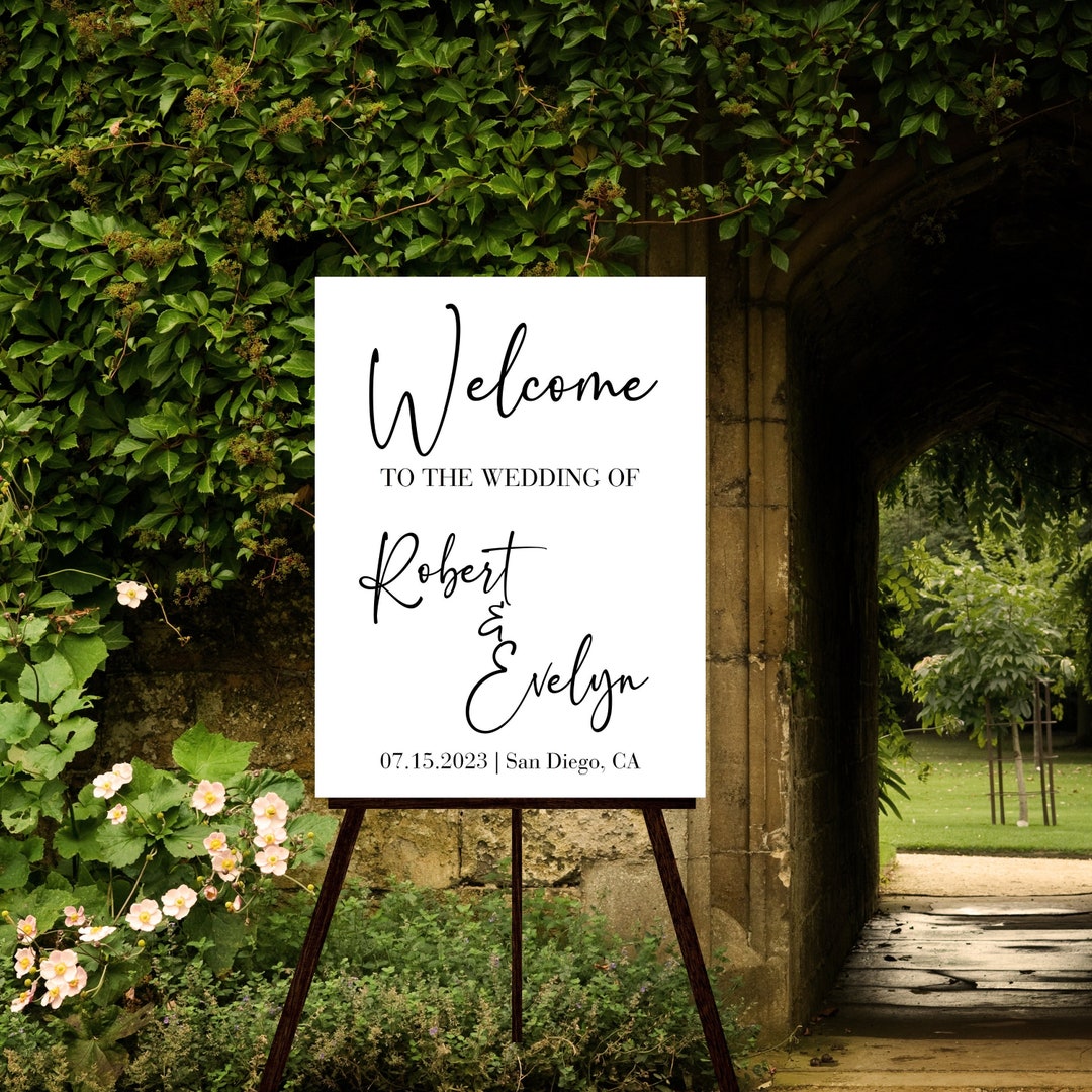 Welcome to Wedding of Personalized Wedding Welcome Sign - Etsy