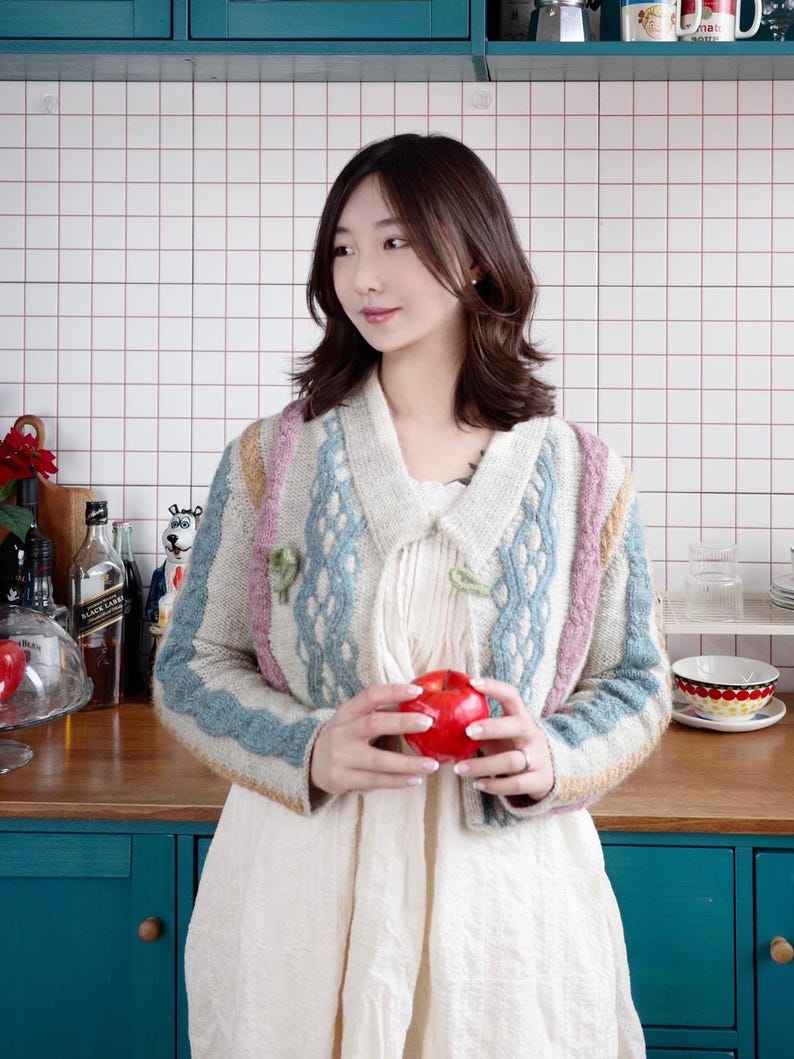 Saekdong Aran Jeogor • Knitting Pattern • Top Down Cardigan • Top Down • PDF (eng, Kor) - Etsy